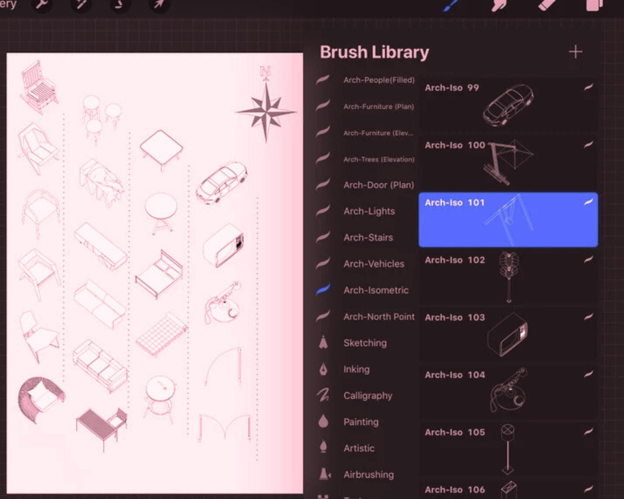 Procreate Architecture Brush/hatch/block Pack *updatev4.1* - Etsy