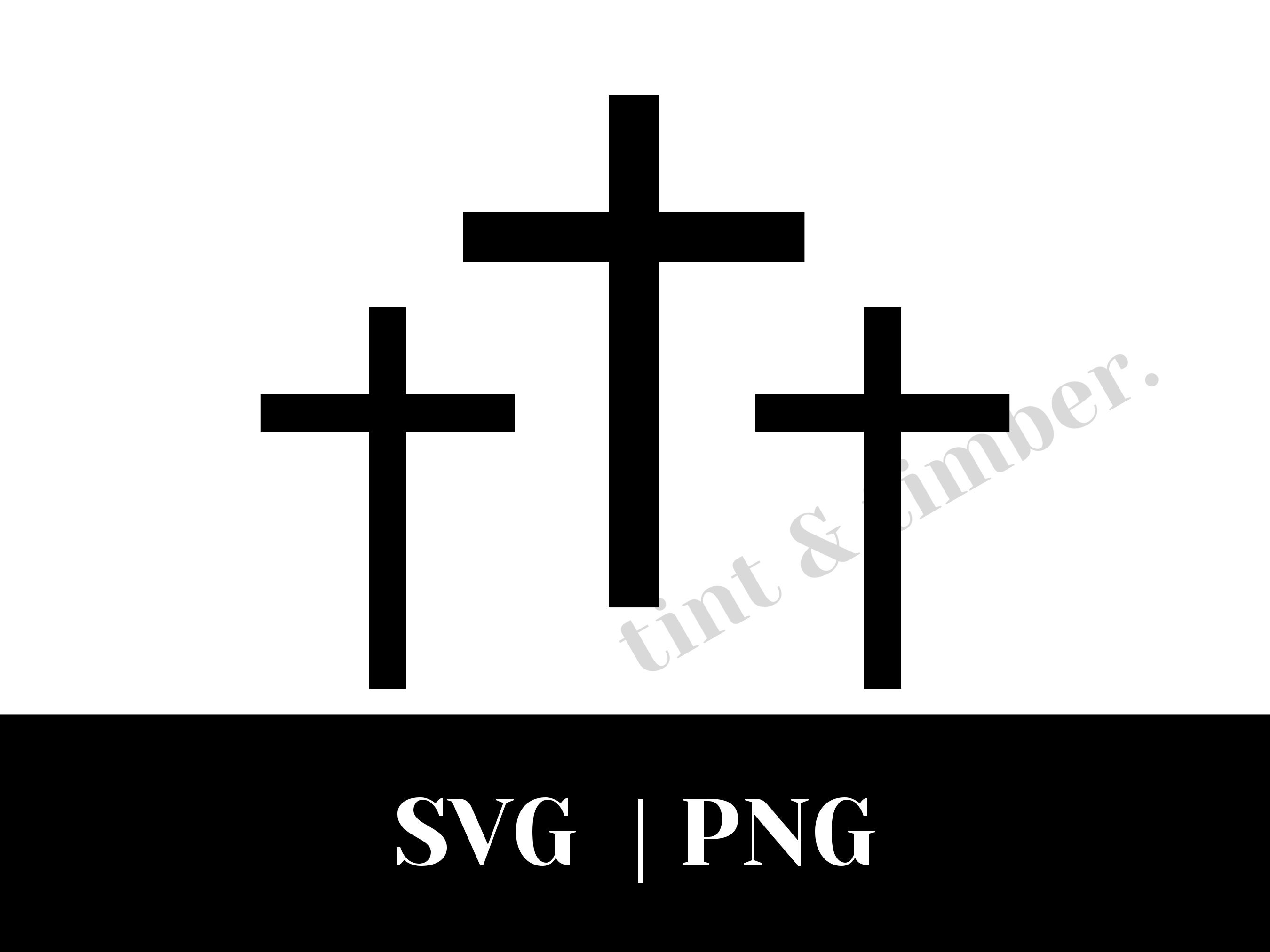 Three Crosses Digital File, Christian Graphic, Cross Graphic, Cross PNG ...