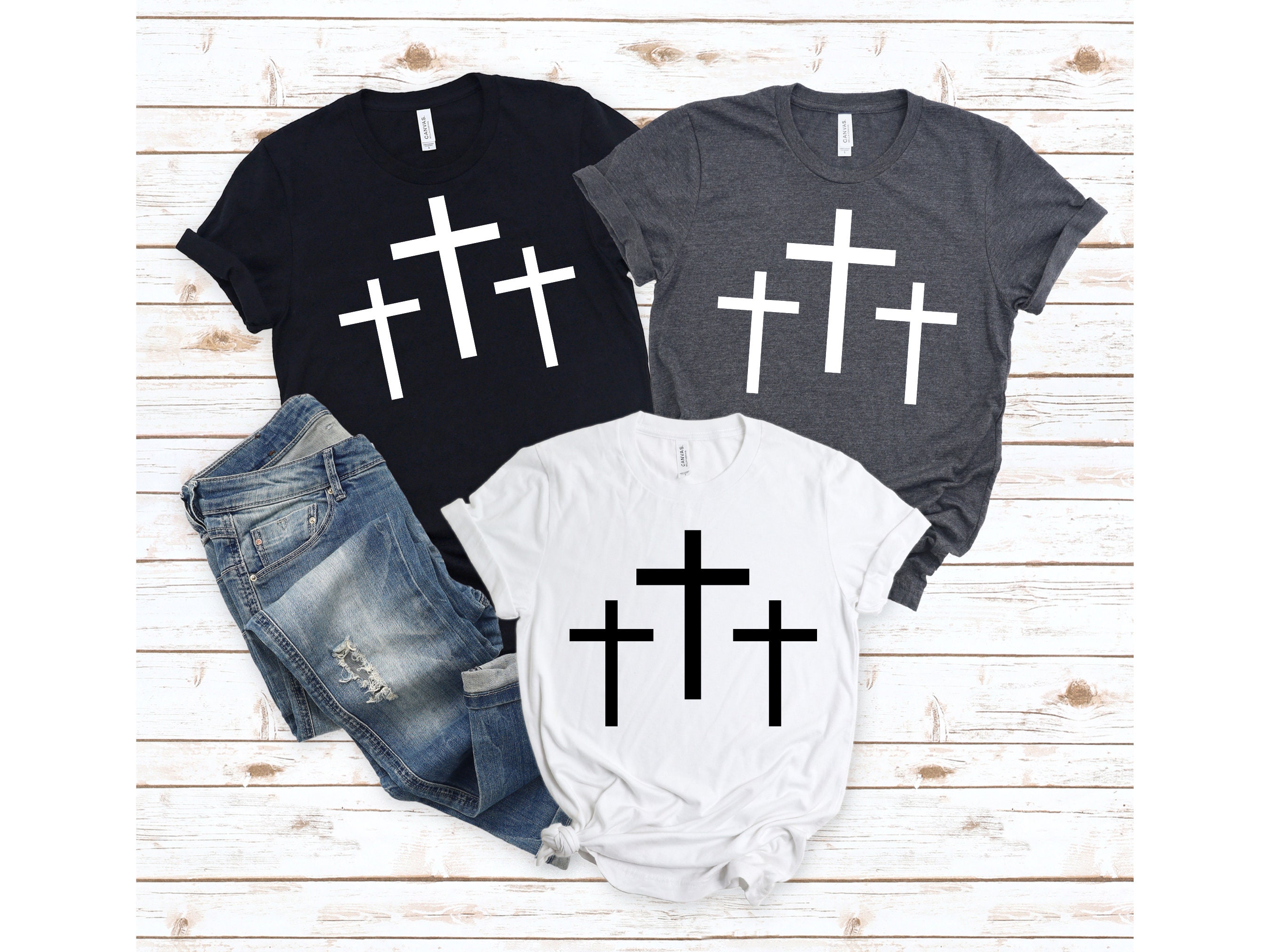 Three Crosses Digital File, Christian Graphic, Cross Graphic, Cross PNG ...
