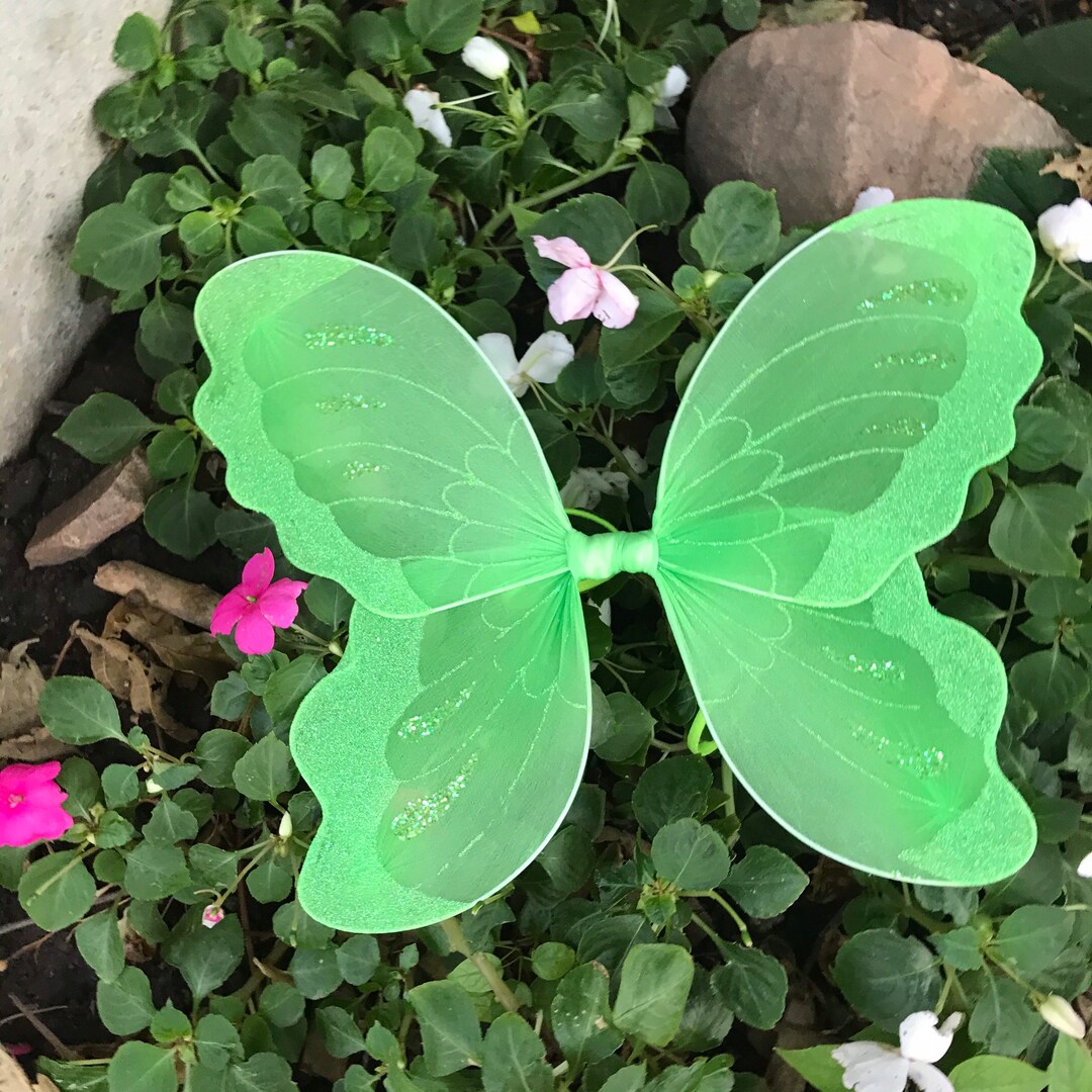 Tinkerbell Fairy Wings Toddler Kids Childrens Green Pixie Halloween ...
