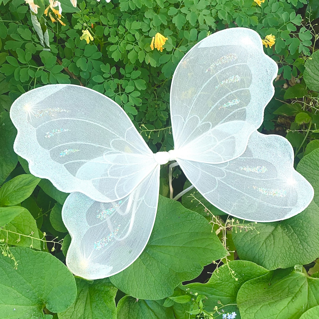 White Butterfly Wings Fairy Handmade Costume Tinkerbell Pixie Outfit ...