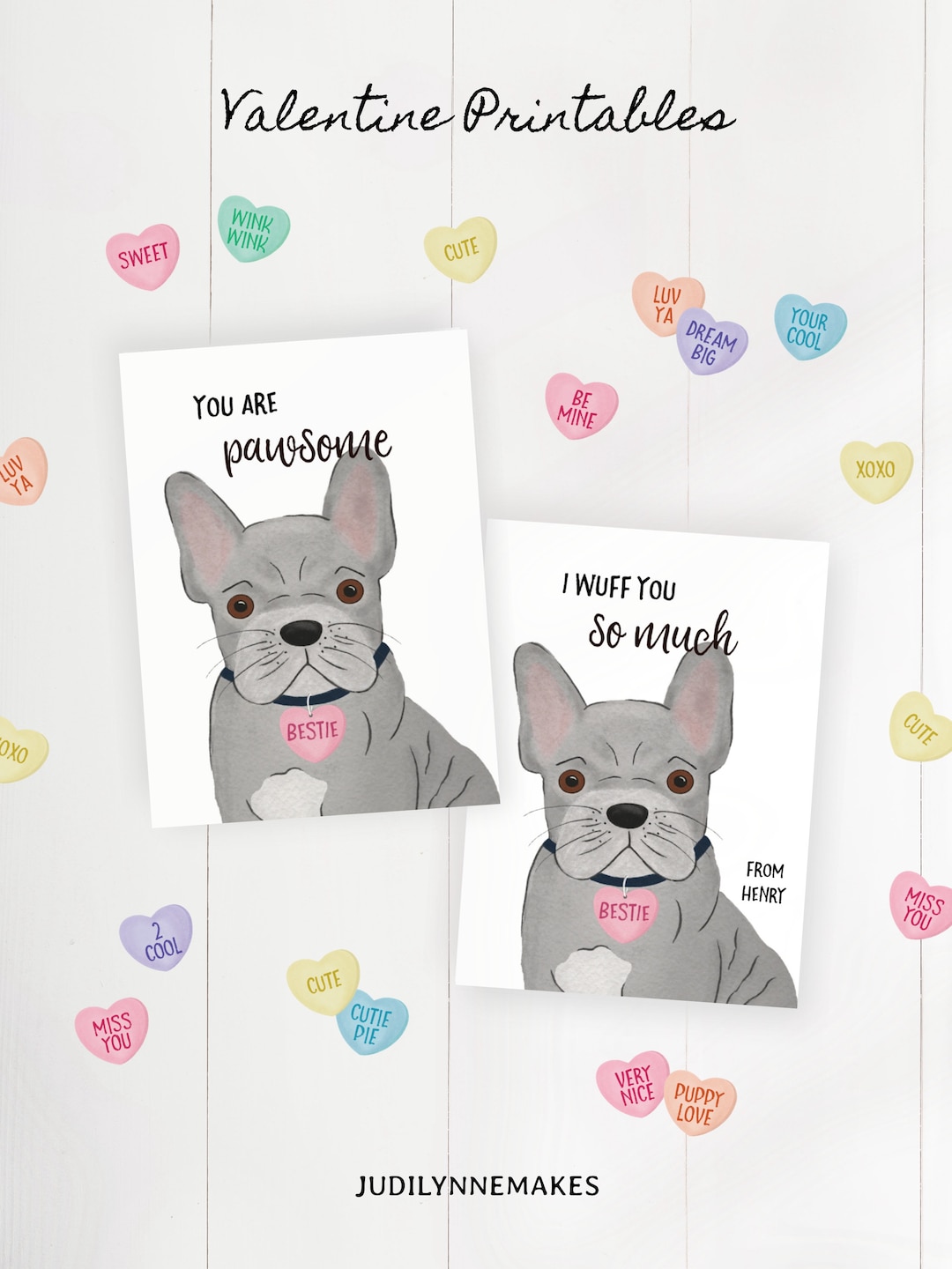 Printable Dog Valentine's Day Cards, Classroom Valentine's Day Cards ...
