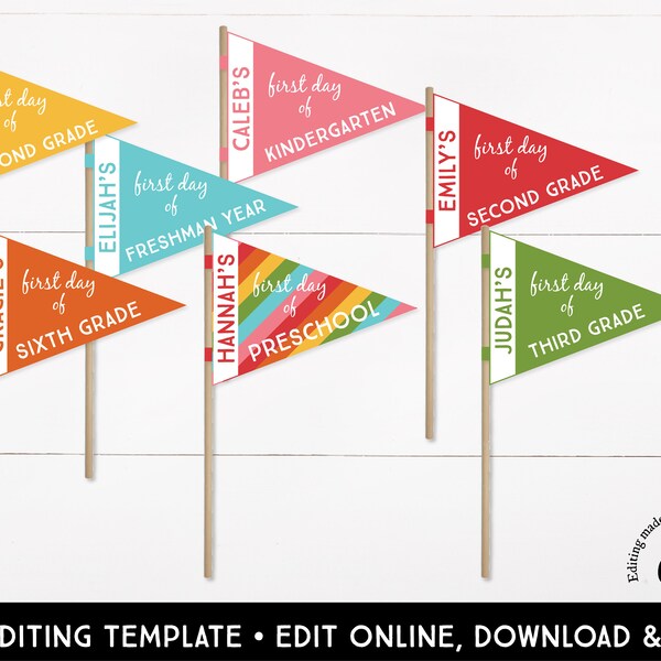 School Pennant - Etsy