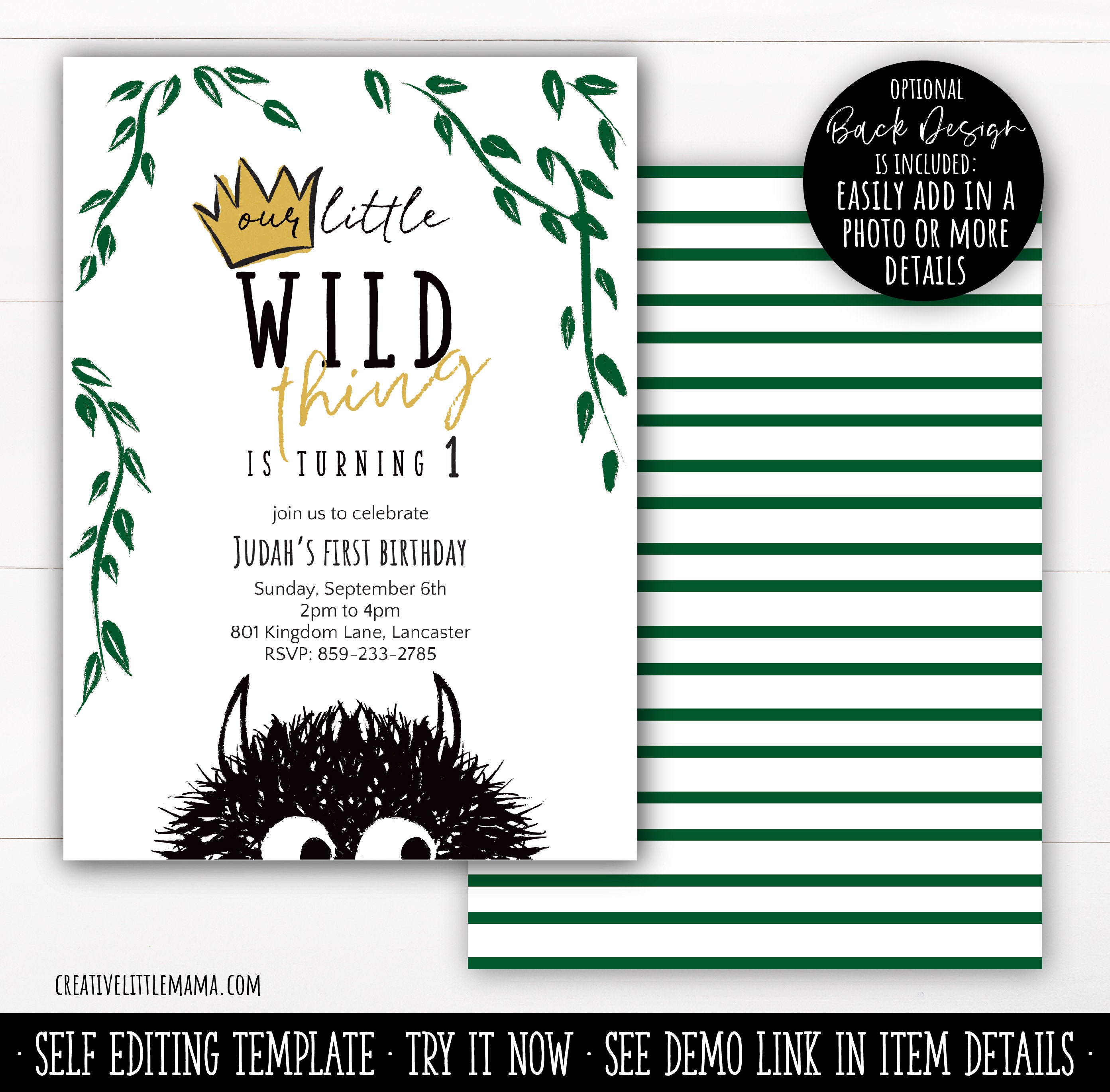Wild ONE Invitation Template Printable First Birthday | Etsy