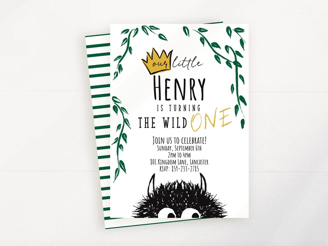 Wild ONE Invitation Template Printable First Birthday - Etsy