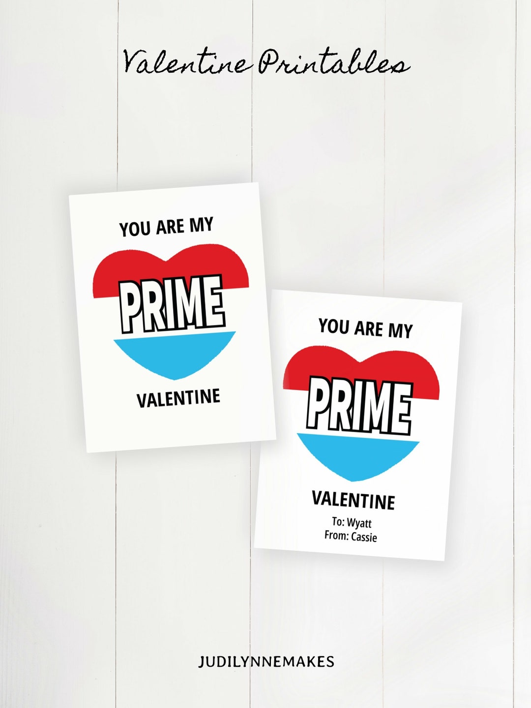 You Are My PRIME Valentine, Printable Valentine's Day Tag, PRIME ...