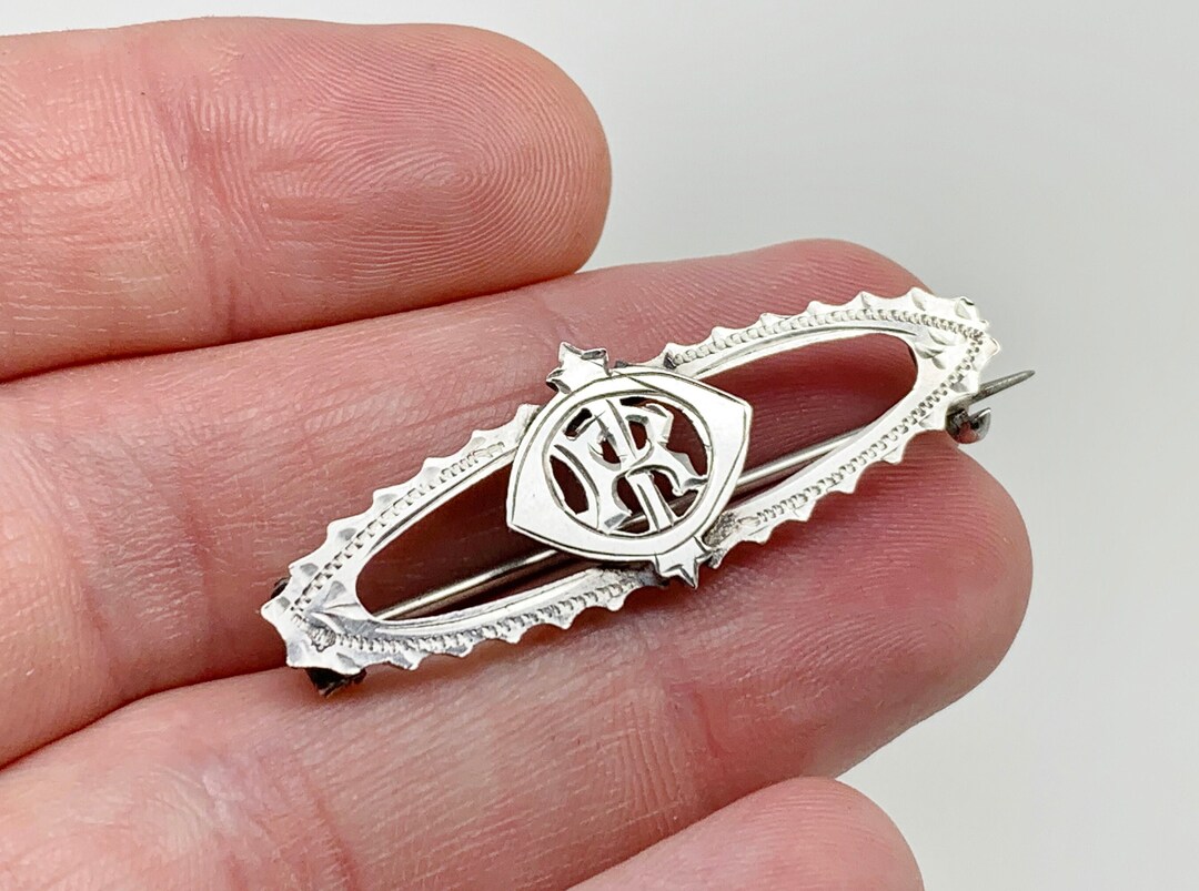 Antique 1911 Sterling Silver Initials Rio Ori Ior Cutout Sweetheart ...