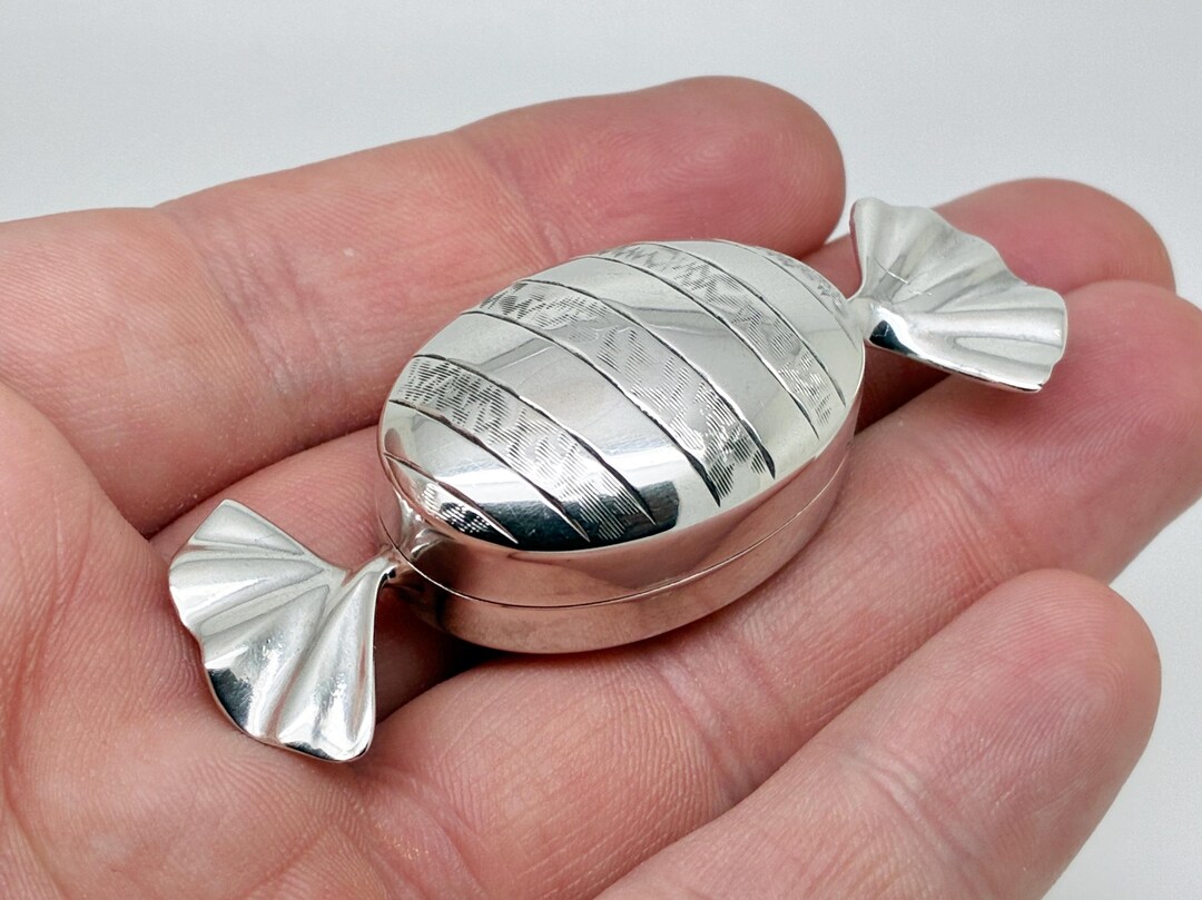 Ari D Norman Vintage 2000 Sterling Silver Sweet Bon Bon Pill Box - Etsy