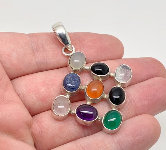 Vintage Studio Sterling Silver Multi Gemstone Stateme… - Gem