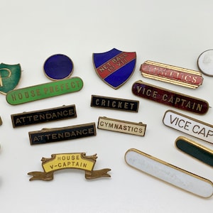 Lot of 22 Vintage School Enamel Badges Fattorini, Prefect, Senior ...