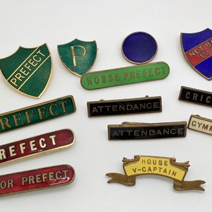 Lot of 22 Vintage School Enamel Badges Fattorini, Prefect, Senior ...