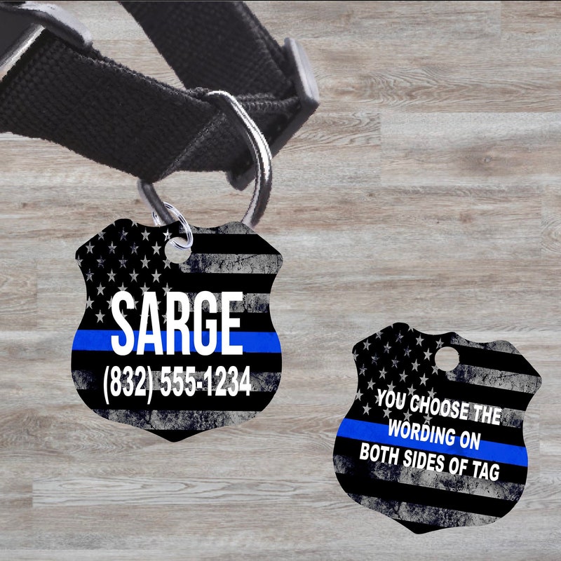 Police Dog Collar Badge - Etsy