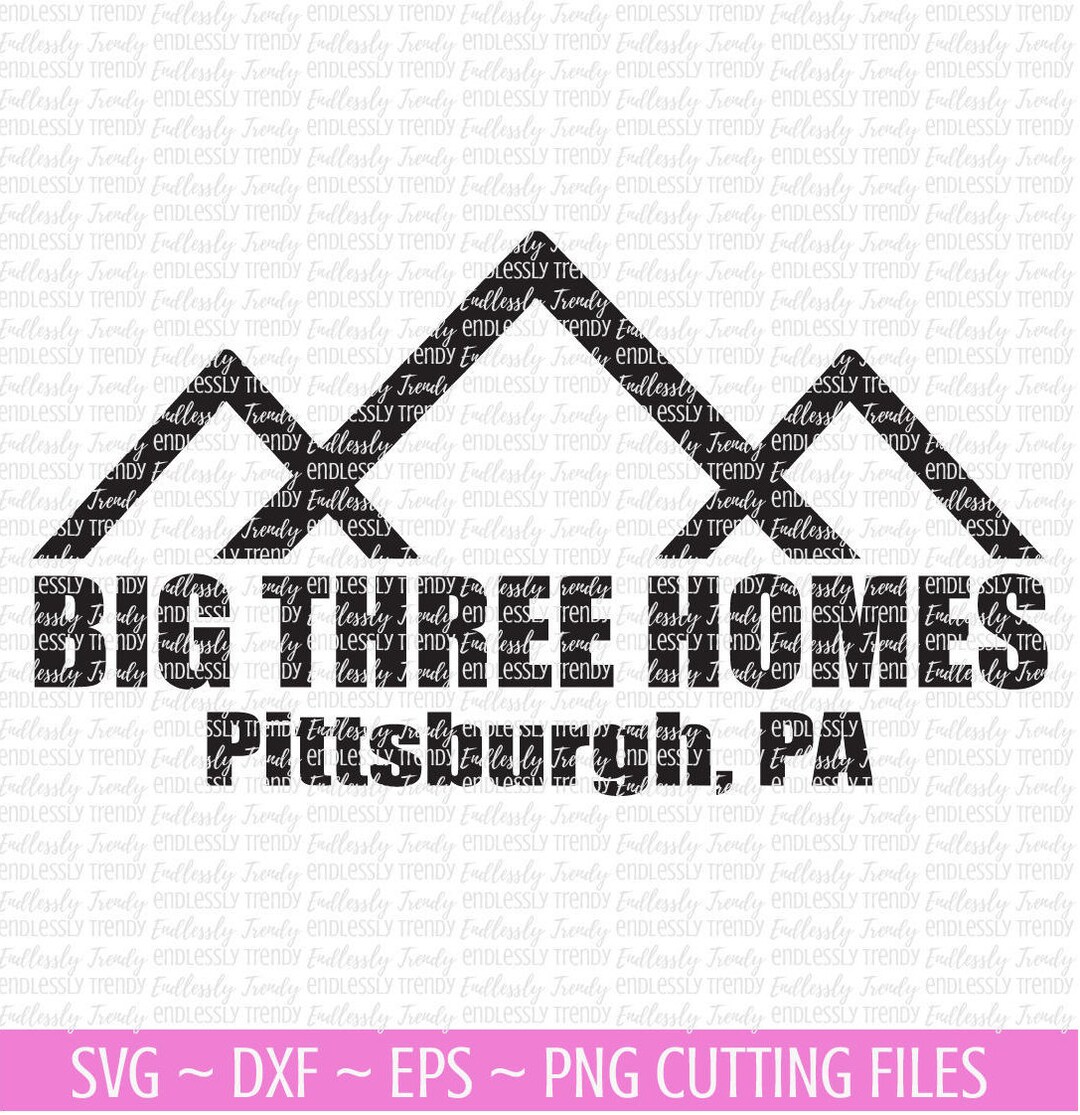 Big Three Homes - SVG - DXF - EPS - Png Cutting Files Cameo - Cricut ...