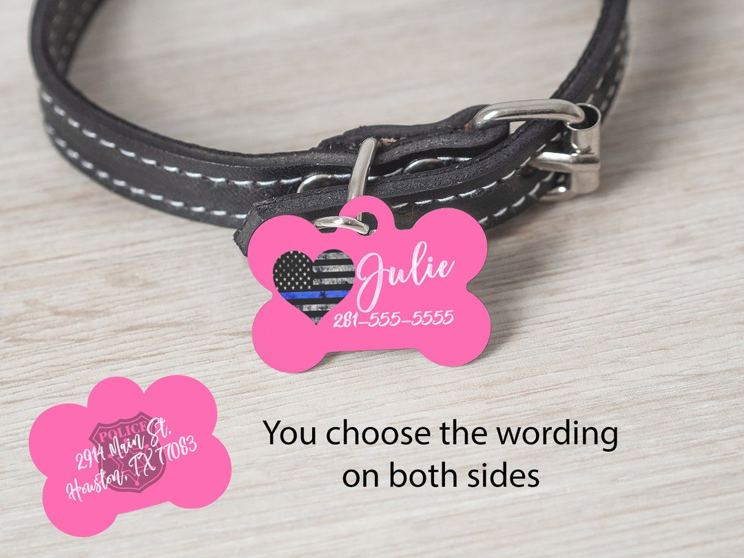 TBL - Thin Blue Line Police Dog Tag - Back the Blue - Custom Name ...