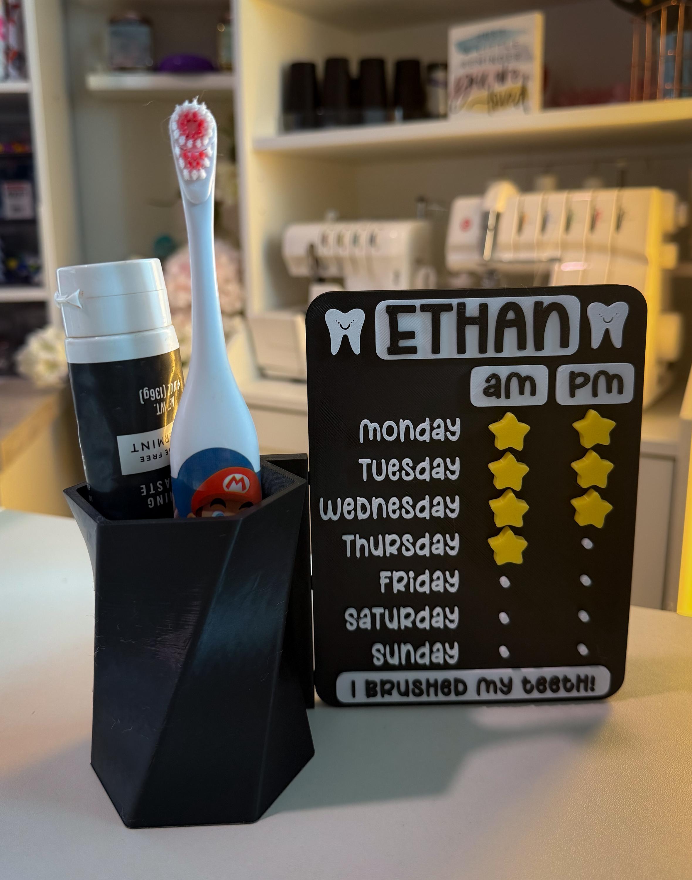 Toothbrushing Reward Chart | Kids Daily Routine Board | Visual Behavior ...