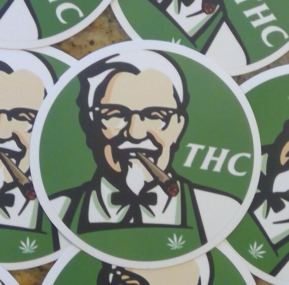Collectibles Decals & Stickers KFC Marijuana Weed Sticker New THC