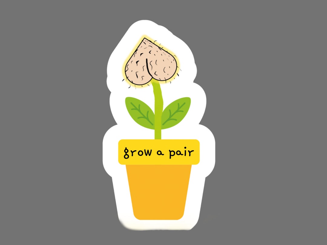 Grow a Pair Sticker Balls Funny Adult Humor - Etsy