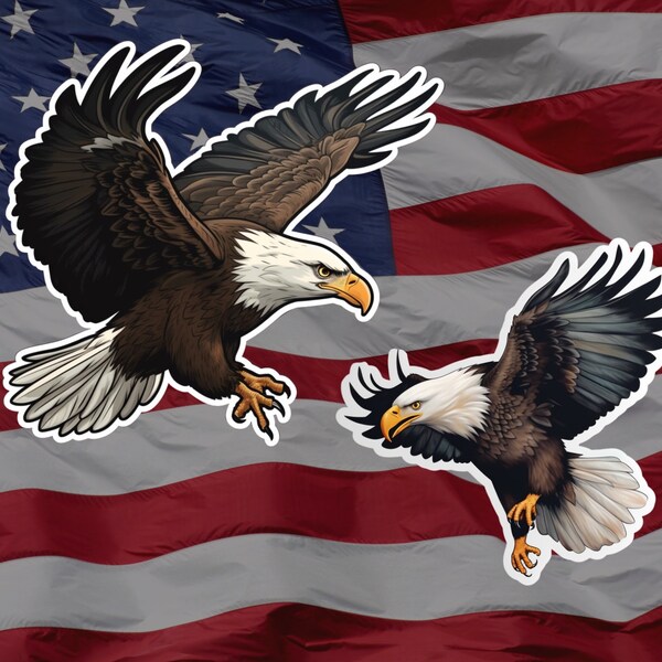 Bald Eagle Decal - Etsy