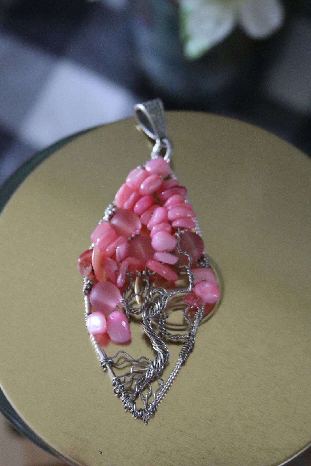 Tree of Life - Two Tone Oval Pink - Etsy