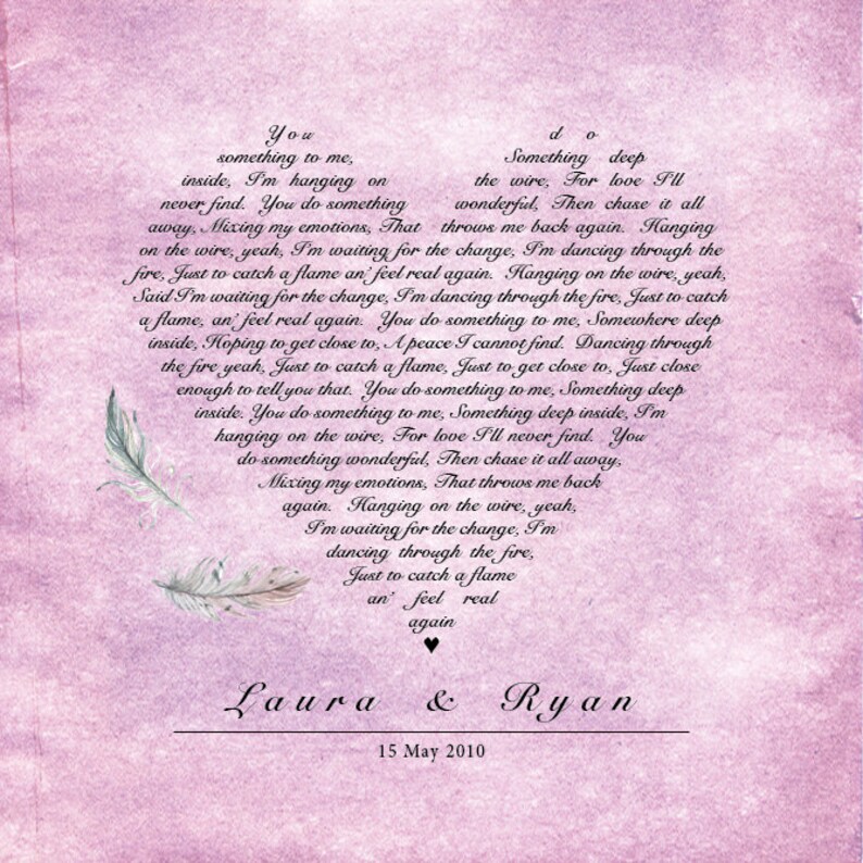 Buy First Dance Lyrics Reading Framed Personalised Print Online in ...