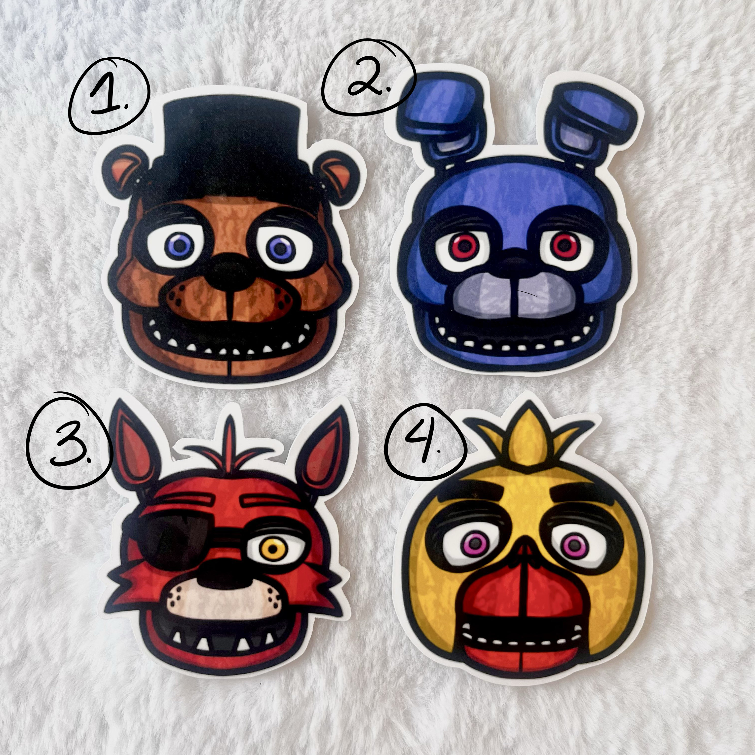 FNAF Sticker Pack, Five Nights at Freddys Stickers, Freddy Fazbear ...