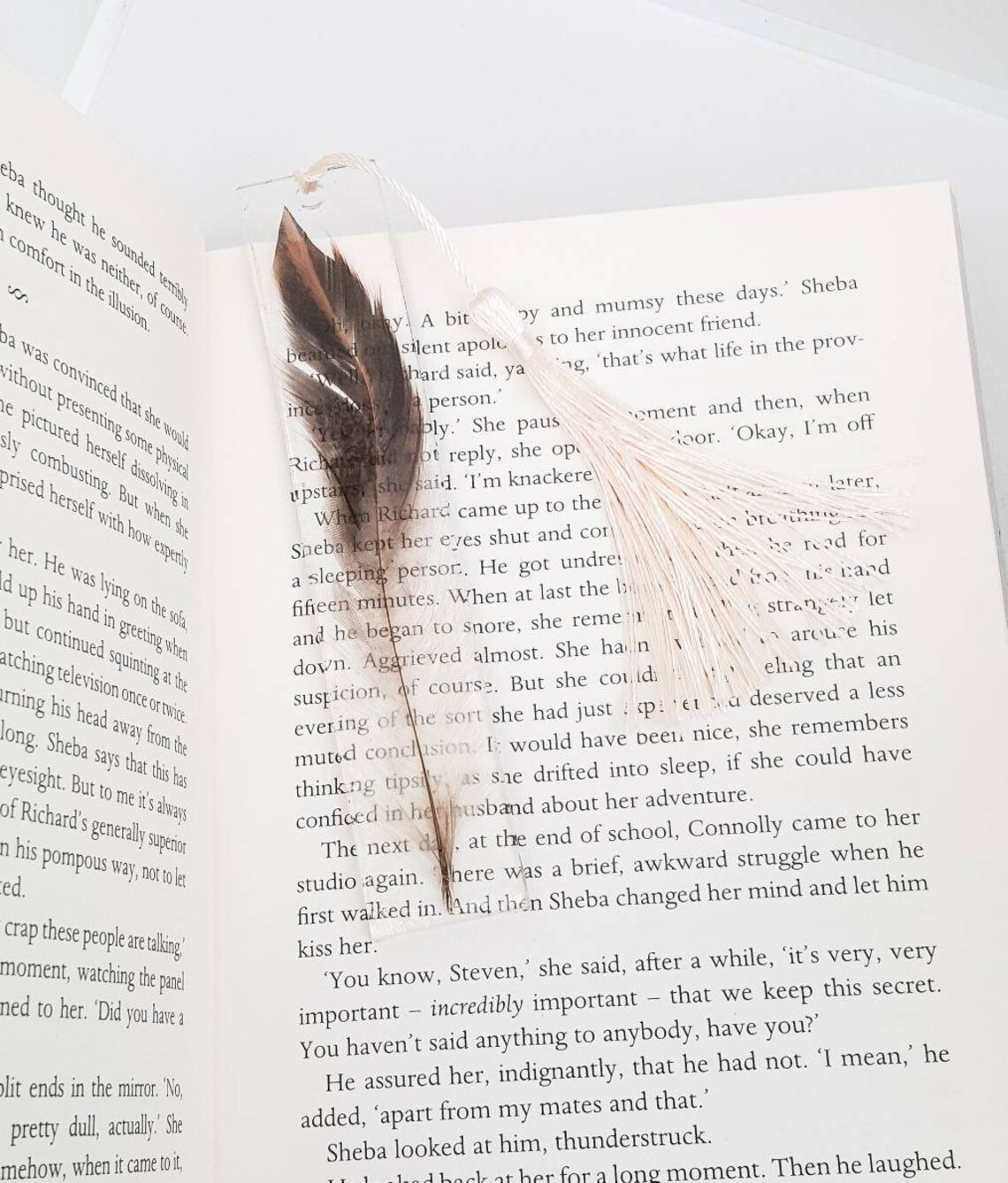 Feather Bookmark Tassel Bookmark Bookmark Gift Resin - Etsy