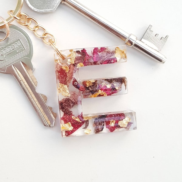 Letter Keyring - Etsy