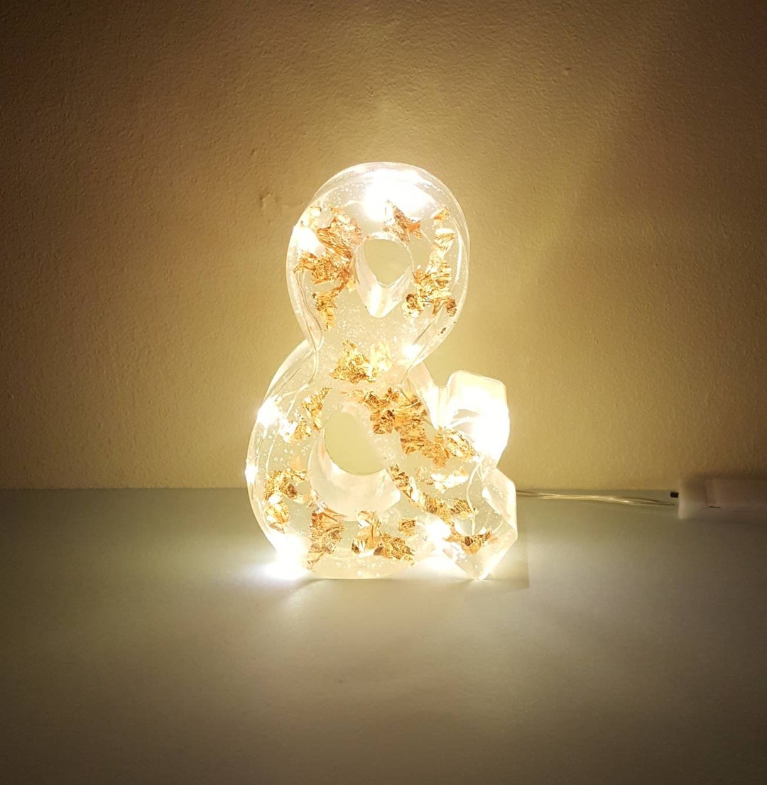 Light up Letters, Resin Lamp, Letter Lamp, Big Letter Lights, Resin ...