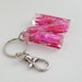 Initial Keyrings, Initial Keychains, Resin Letter Keyring, Pink Initial ...