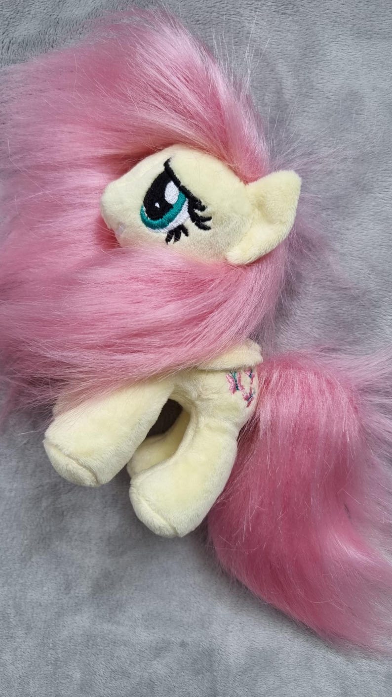 Fluttershy My Little Pony Plush Toy, Mlp Commission, Custom Pony, Brony ...