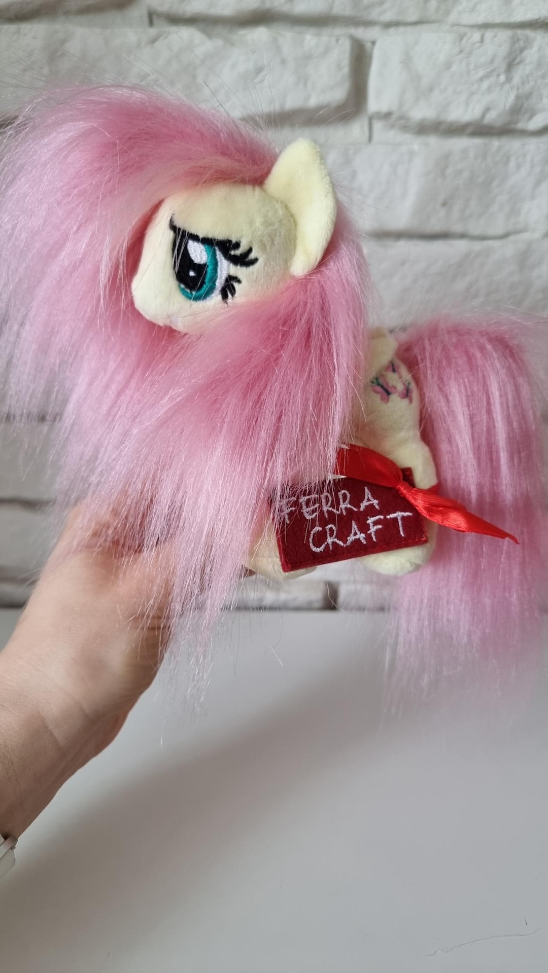 Fluttershy My Little Pony Plush Toy, Mlp Commission, Custom Pony, Brony ...