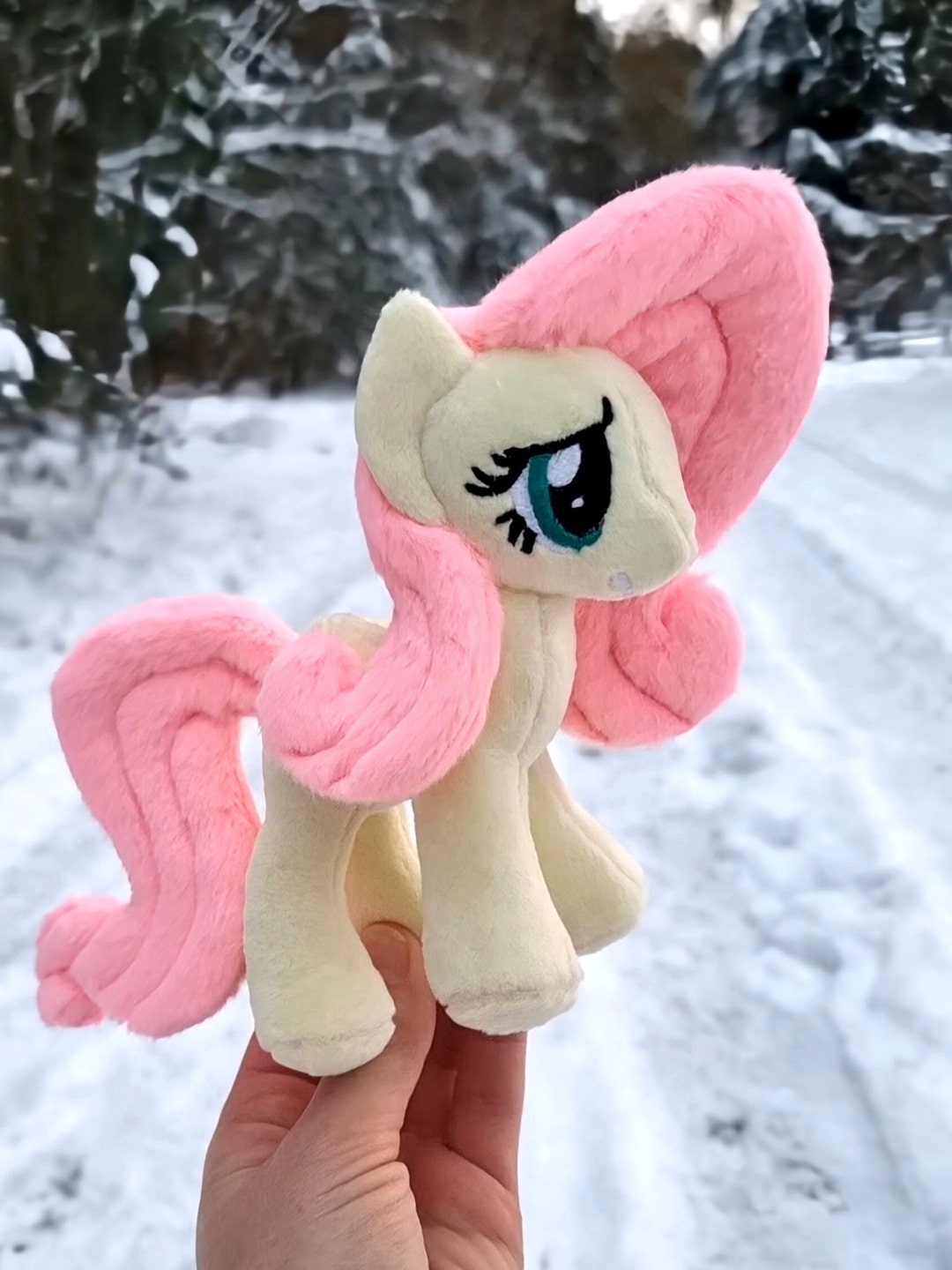 Fluttershy My Little Pony Plush Toy, Mlp Commission, Custom Pony, Brony ...