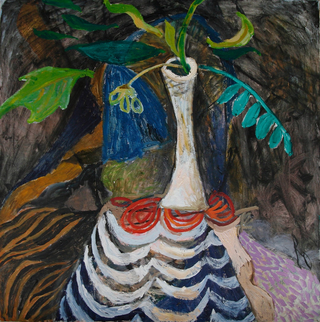 SOMETHING BEHIND Original Oil on Canvas Painting of the Famous Bulgarian Contemporary Artist ...