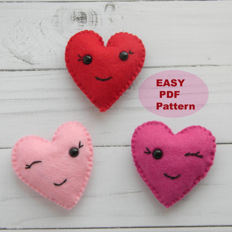 Felt Hearts Patterns - Etsy