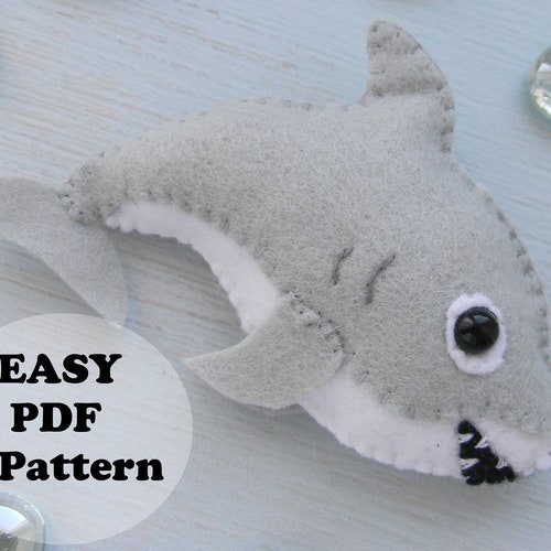 Baby Shark PDF Pattern Felt Sewing Shark PDF Tutorial Baby - Etsy