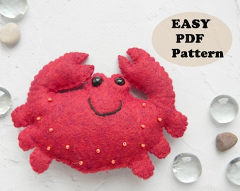 Felt Crab Plushie Pattern - Etsy