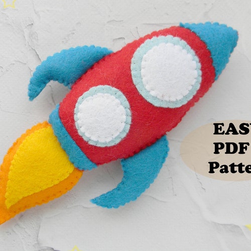 Rocket Pattern PDF Felt Rocket Ornament Pattern Spaceship Felt - Etsy