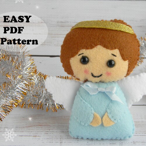 Felt Angel Ornament Pattern Felt Doll Sewing Tutorial Angel - Etsy Canada