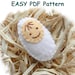 PDF Pattern Baby Jesus Christmas Ornament Nativity Ornaments Felt ...