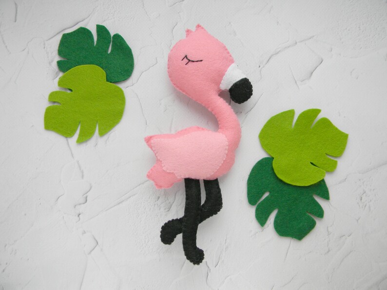 Felt Flamingo Pattern Flamingo Ornament PDF Pattern Kawai - Etsy