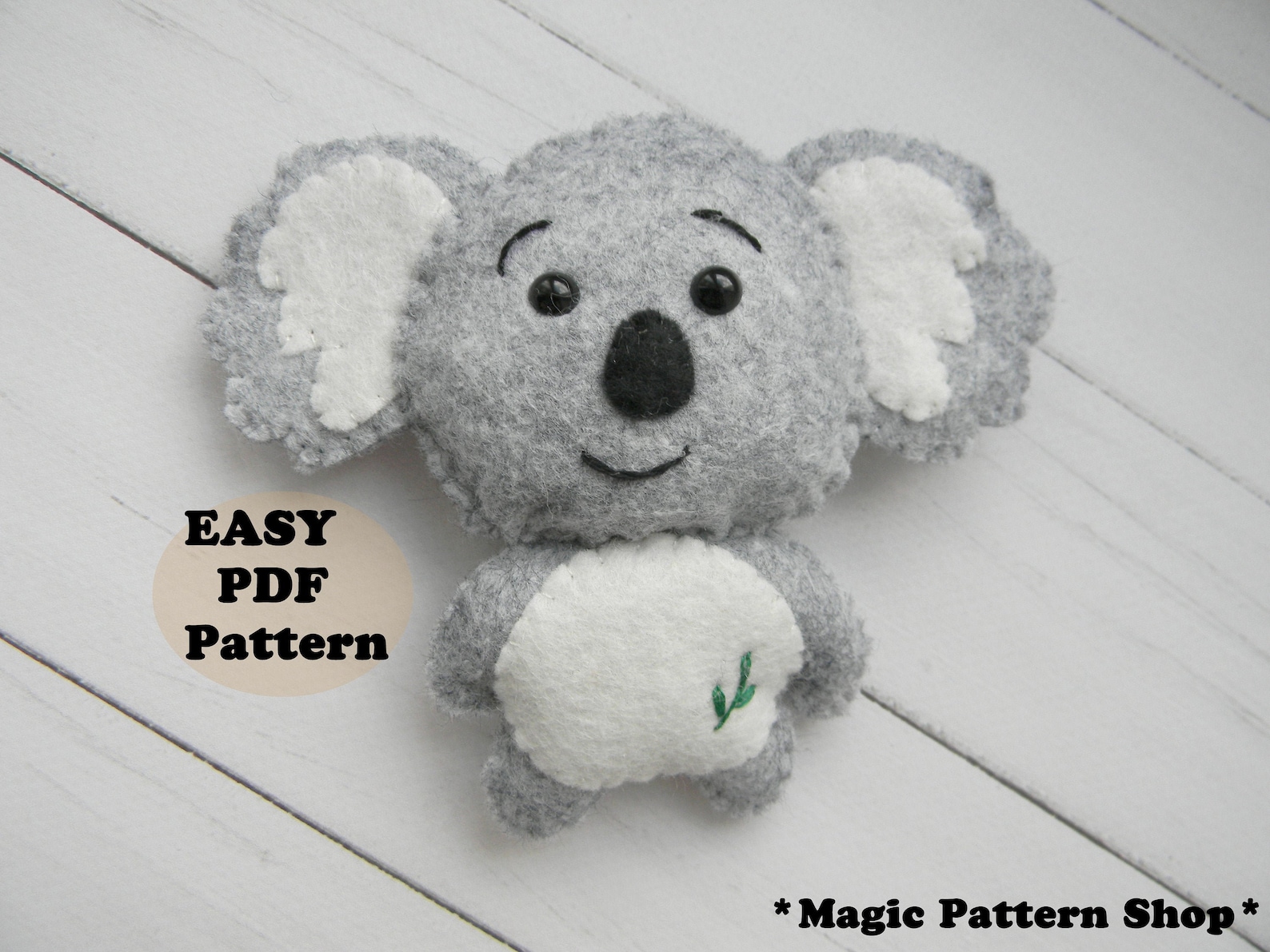 Koala Felt PDF Pattern Felt Koala Ornament Pattern Koala Bear - Etsy