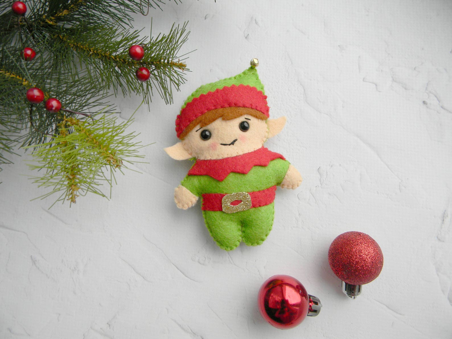 Easy DIY Elf With Face Mask Christmas Pattern PDF Felt Elf | Etsy