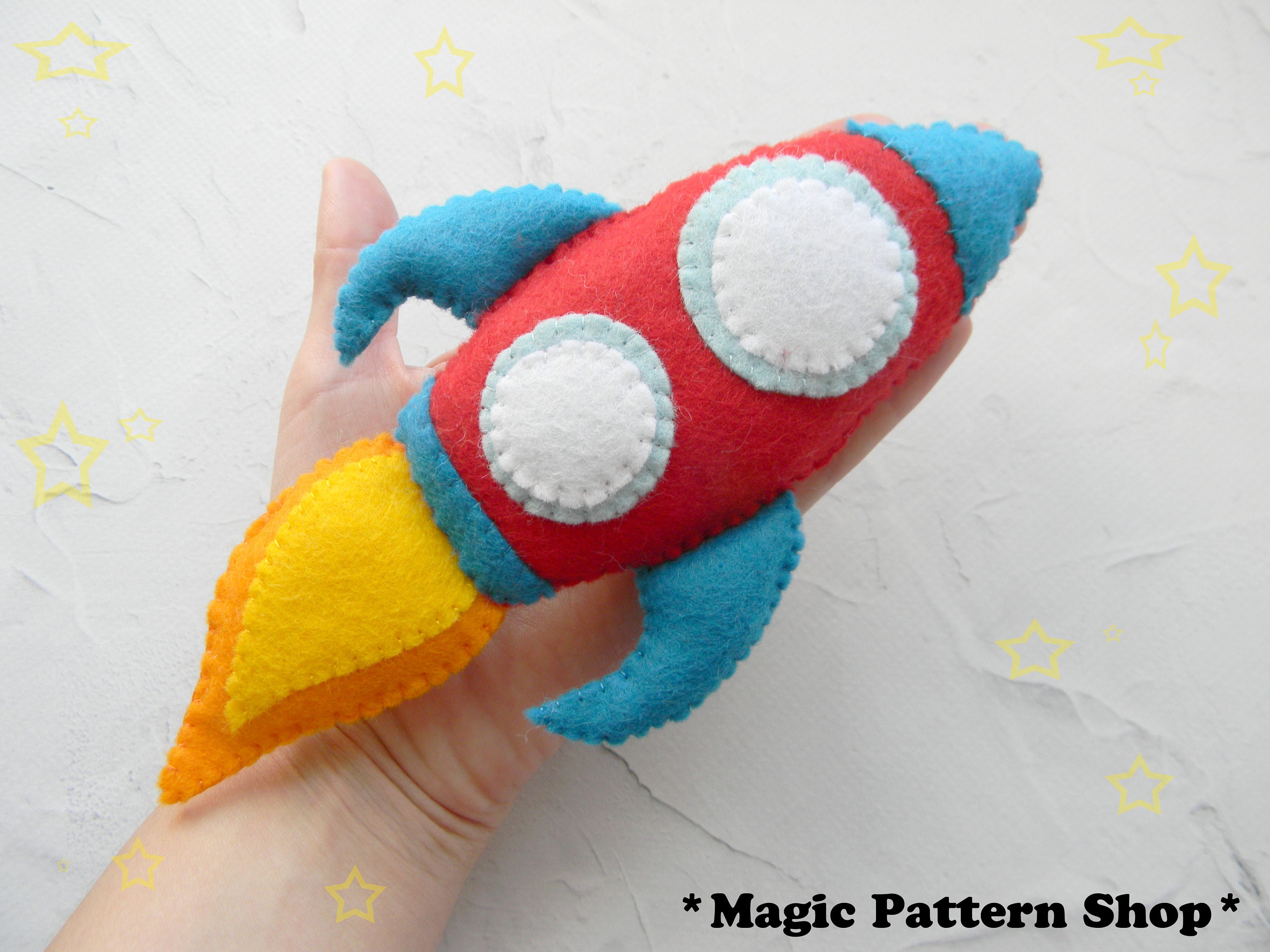 Space Baby Mobile Pattern PDF Felt Planet Mobile Rocketship | Etsy