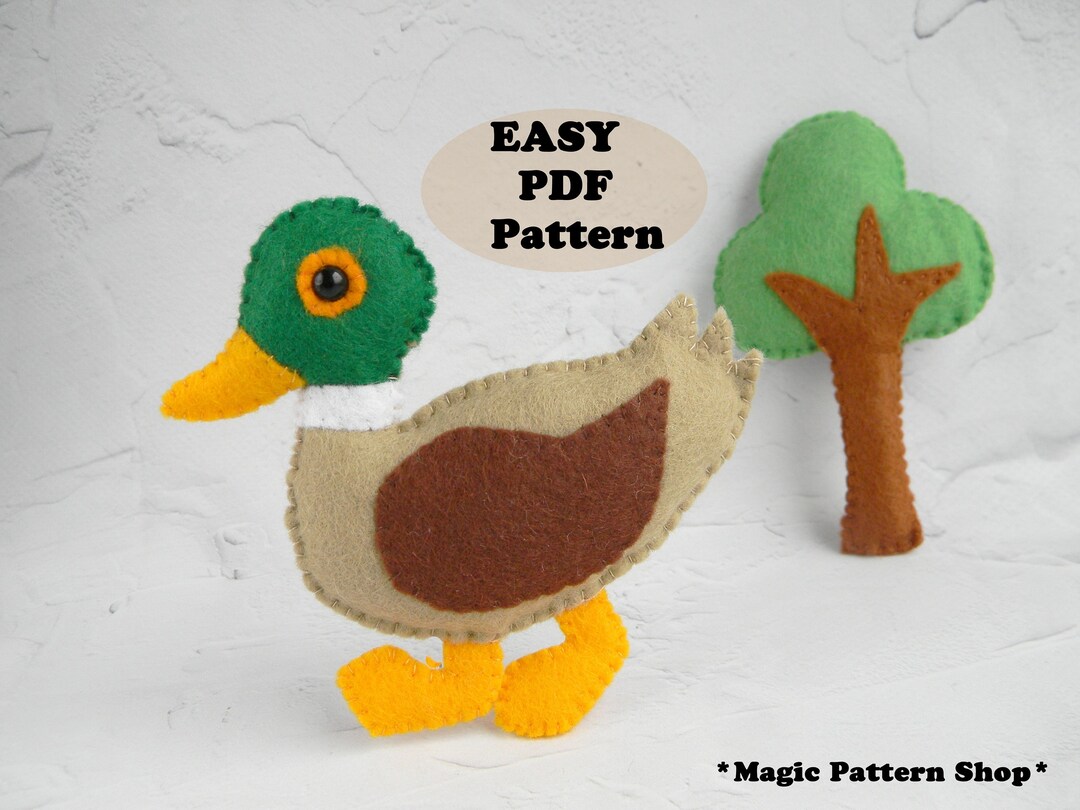 Felt Duck Sewing Pattern: DIY Farm Animal Ornament (PDF Pattern) - Etsy