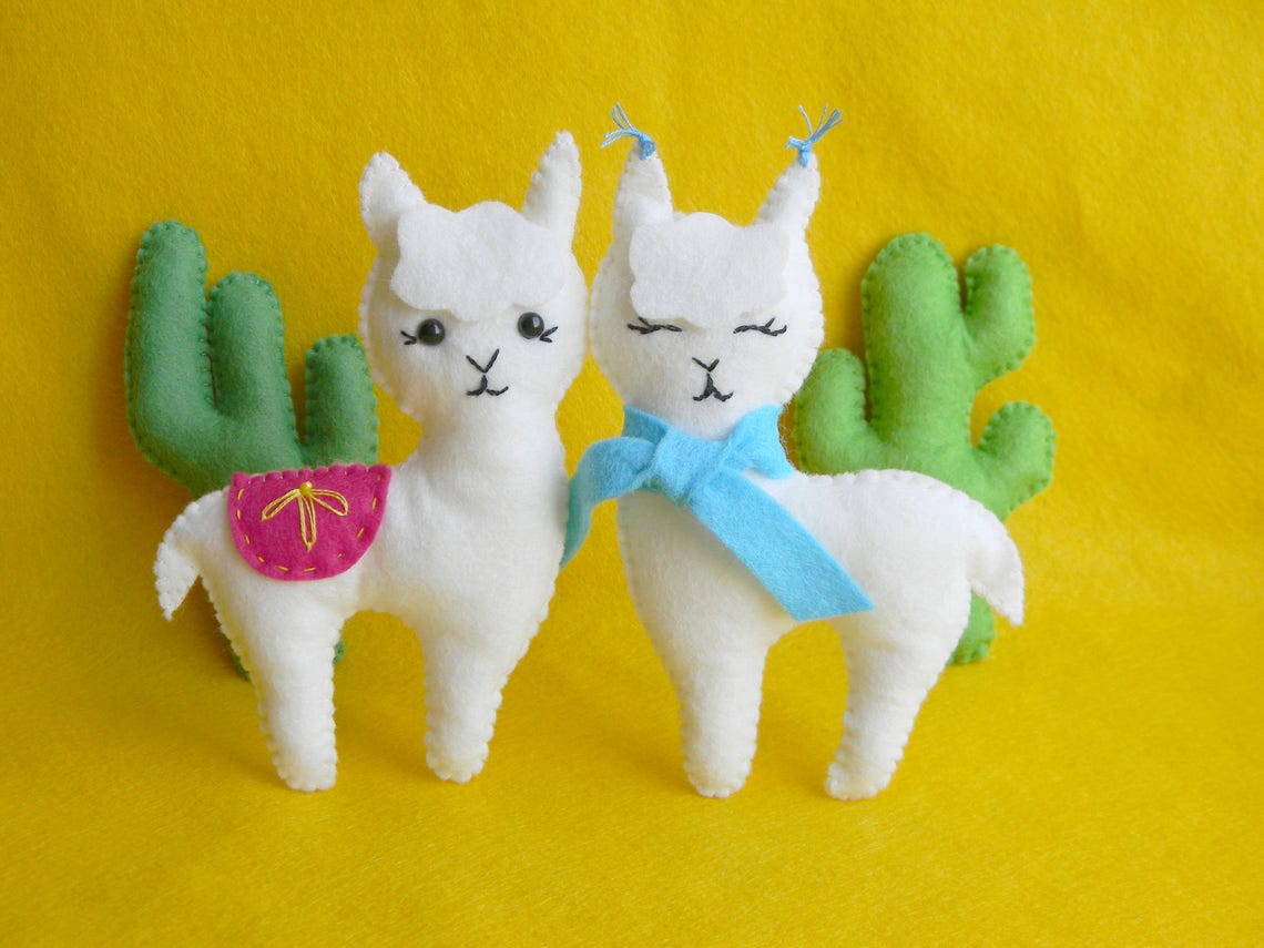 Llama Felt Ornament PDF Pattern Felt Llama Sewing Pattern - Etsy