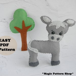 Farm Animal Sewing Pattern PDF Felt Stuffed Barnyard Animal Pattern ...
