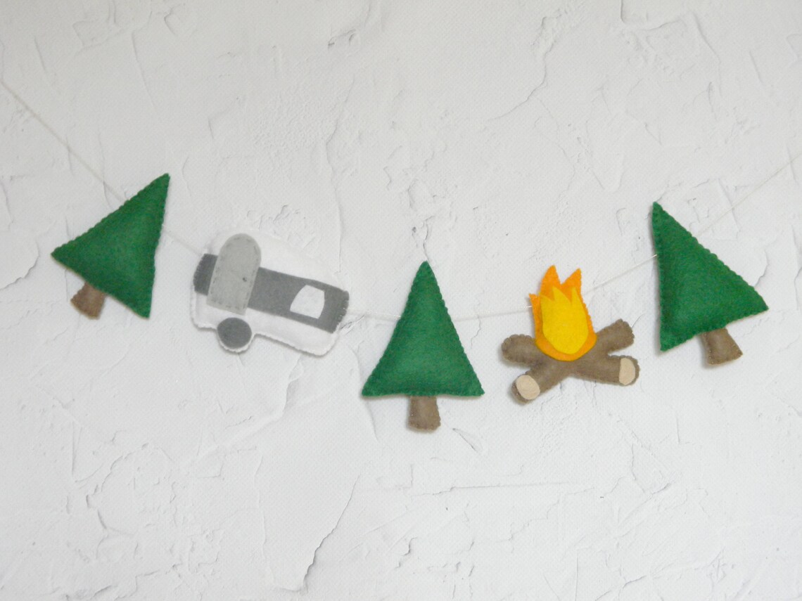Camping Baby Mobile Pattern PDF Happy Camper Pattern Felt - Etsy