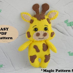 Giraffe PDF Pattern Felt Giraffe Ornament Sewing Pattern Jungle Safari ...