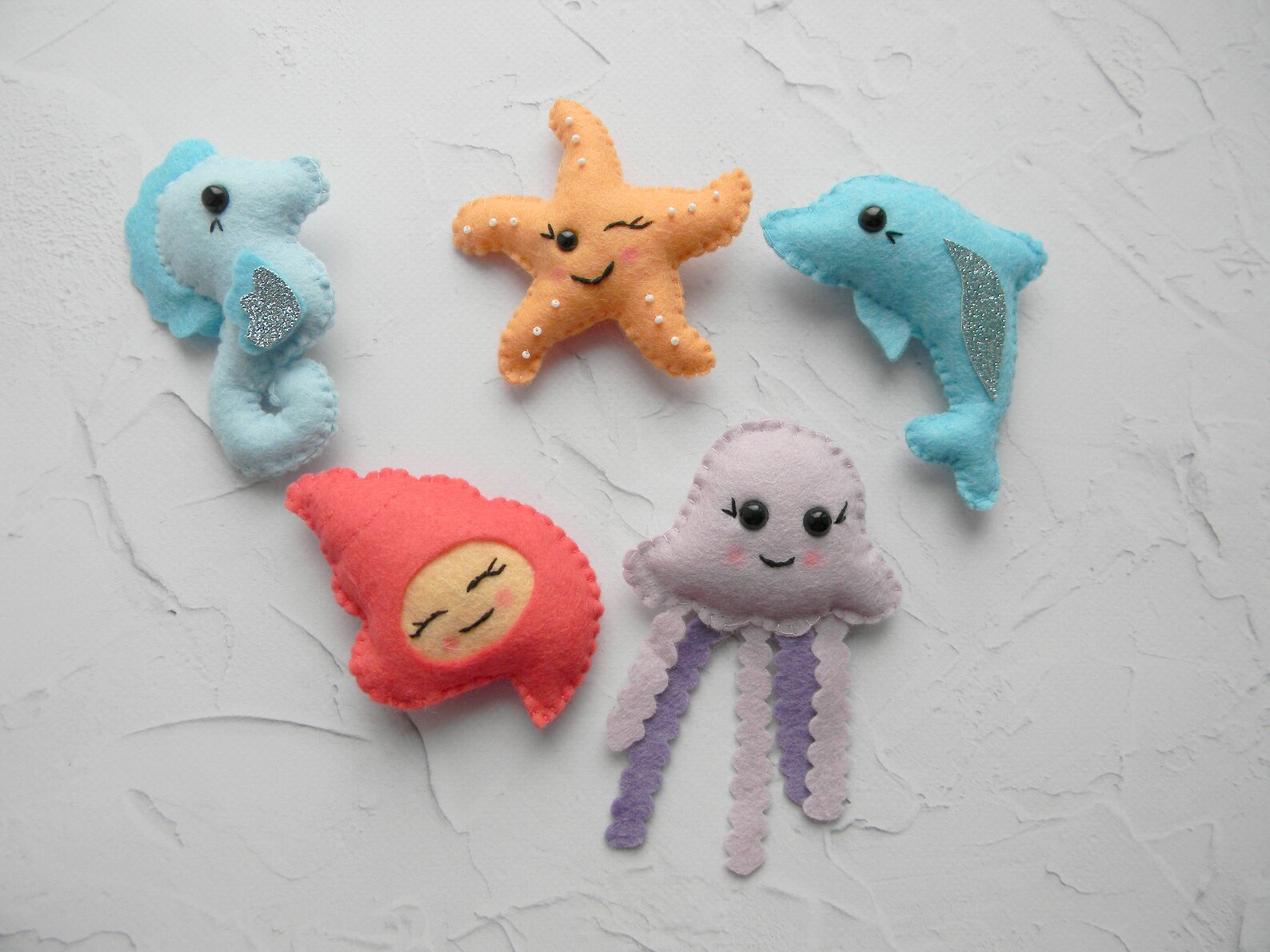 Felt Pattern Sea Creature Sewing Pattern Sea Baby Mobile | Etsy