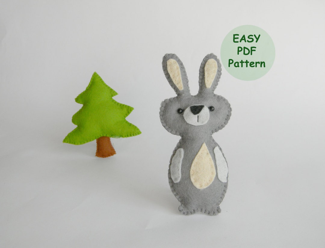 PDF Pattern - Felt Bunny Pattern - Felt Bunny Ornament - Easter Bunny ...